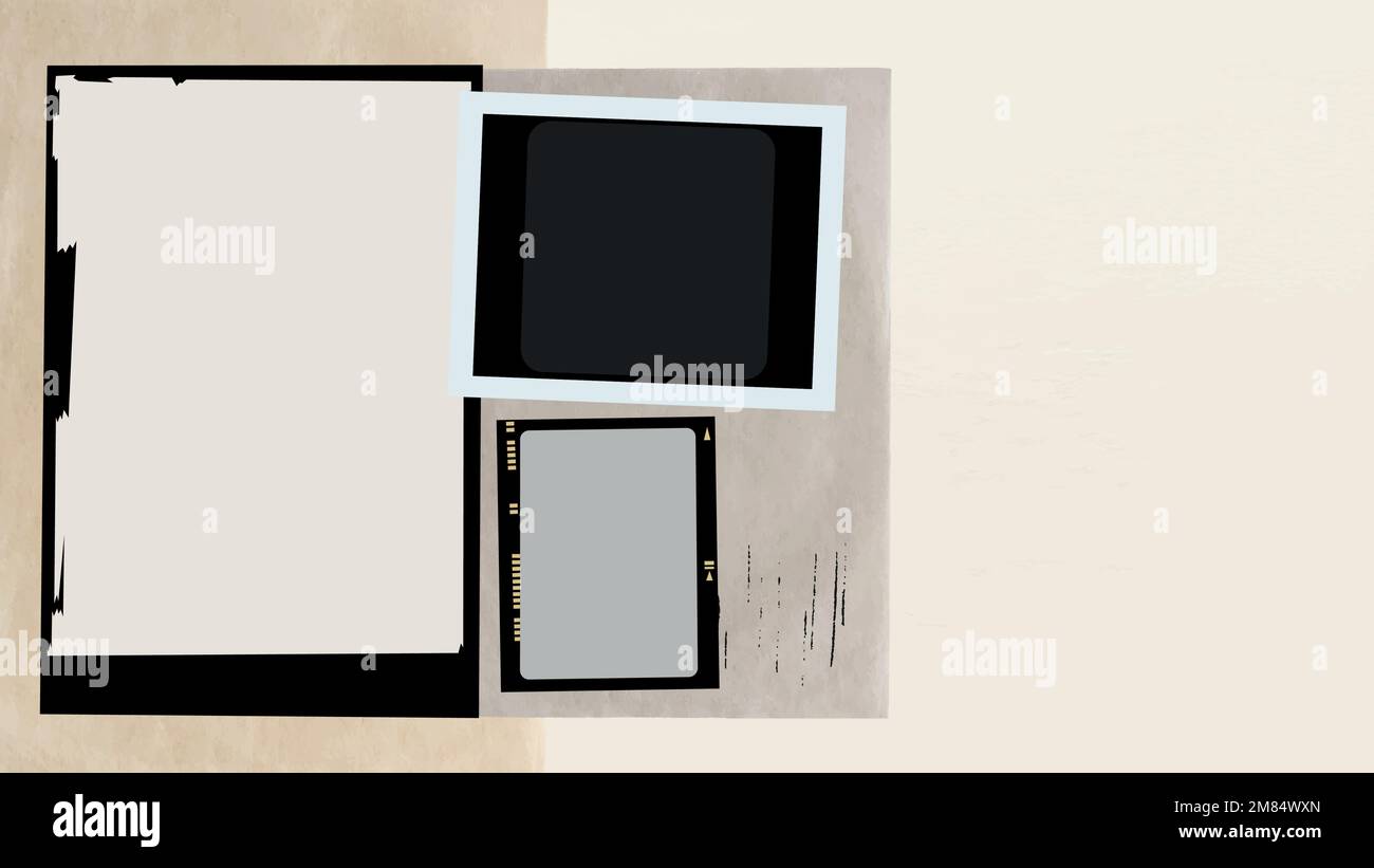 Vintage analog film frames vector aesthetic collage Stock Vector Image ...