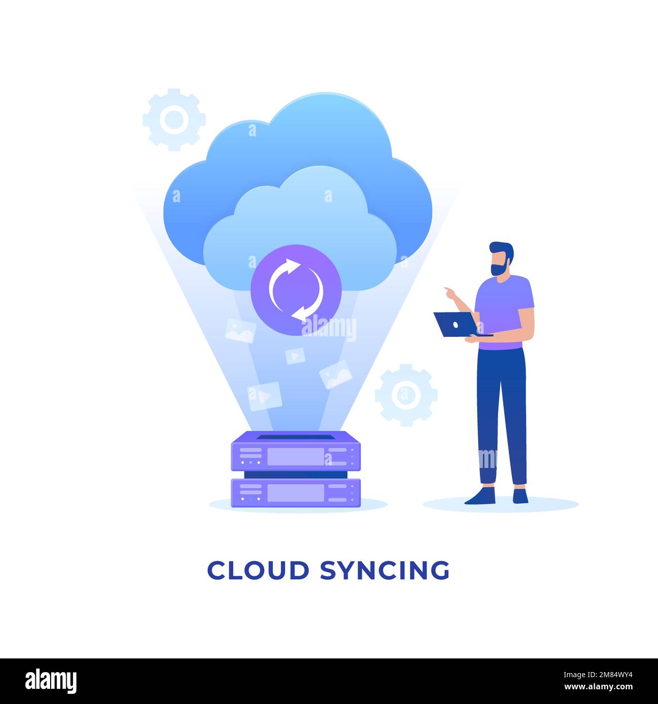 Syncing Stock Vector Images - Alamy