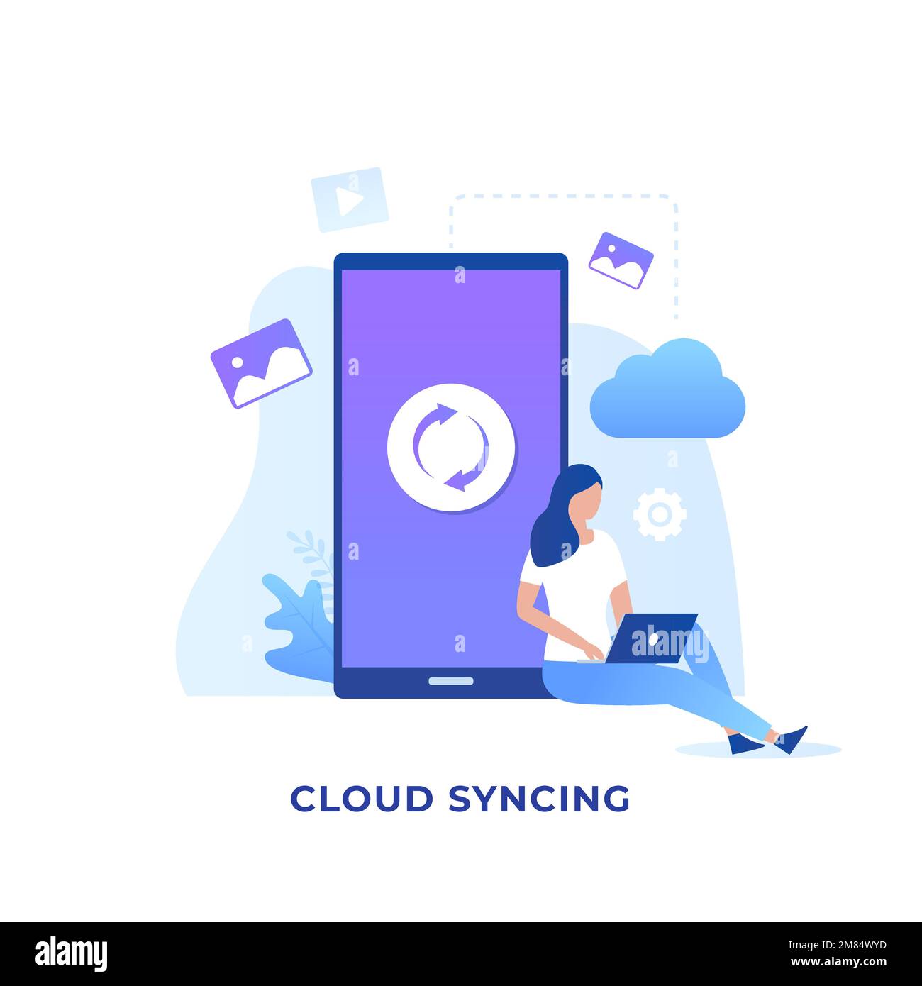 Syncing Stock Vector Images - Alamy