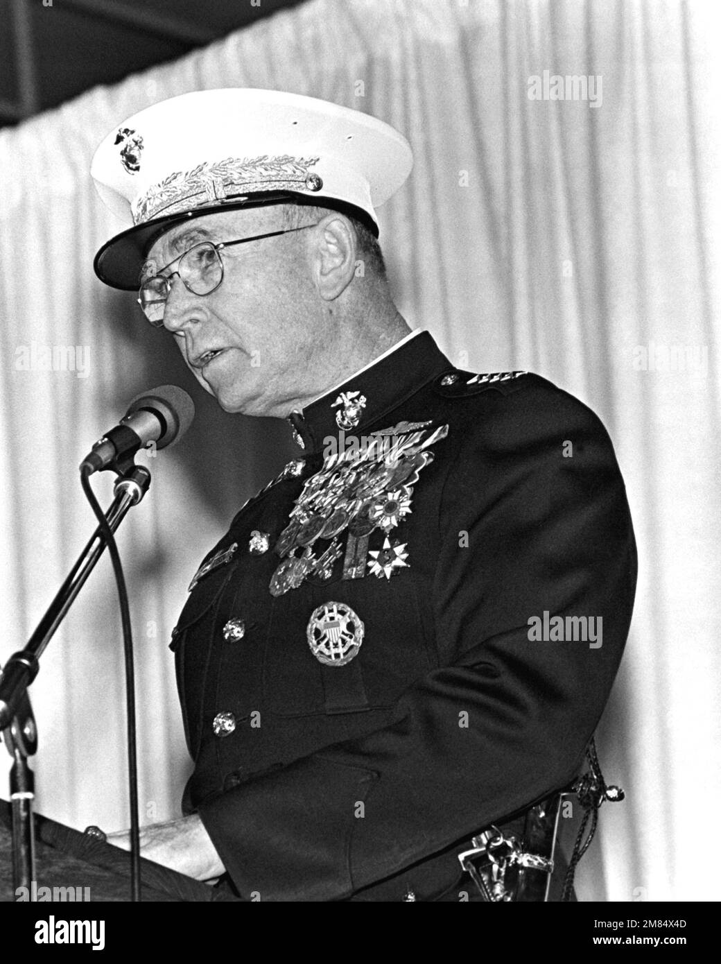GEN. Paul X. Kelley, commandant of the Marine Corps, speaks during the ...