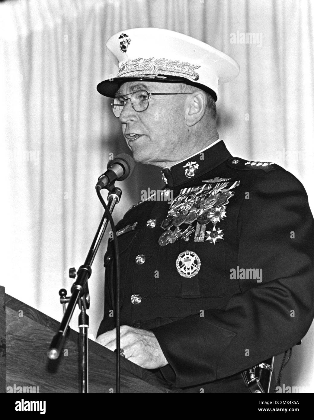 GEN. Paul X. Kelley, commandant of the Marine Corps, speaks during the ...