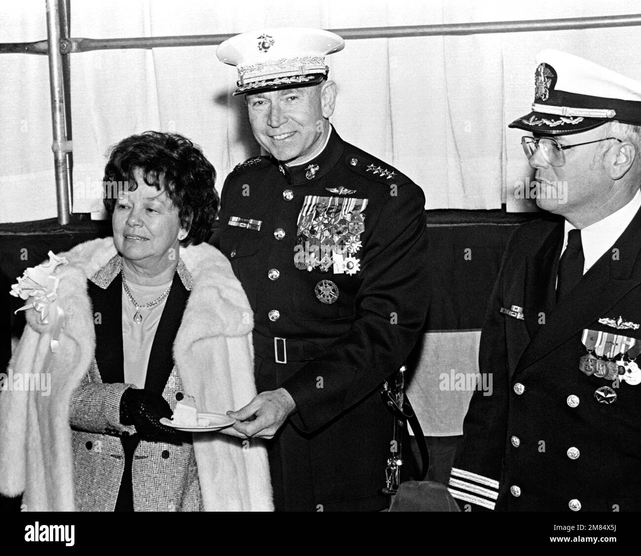 Attending a reception for the commissioning of the dock landing ship ...