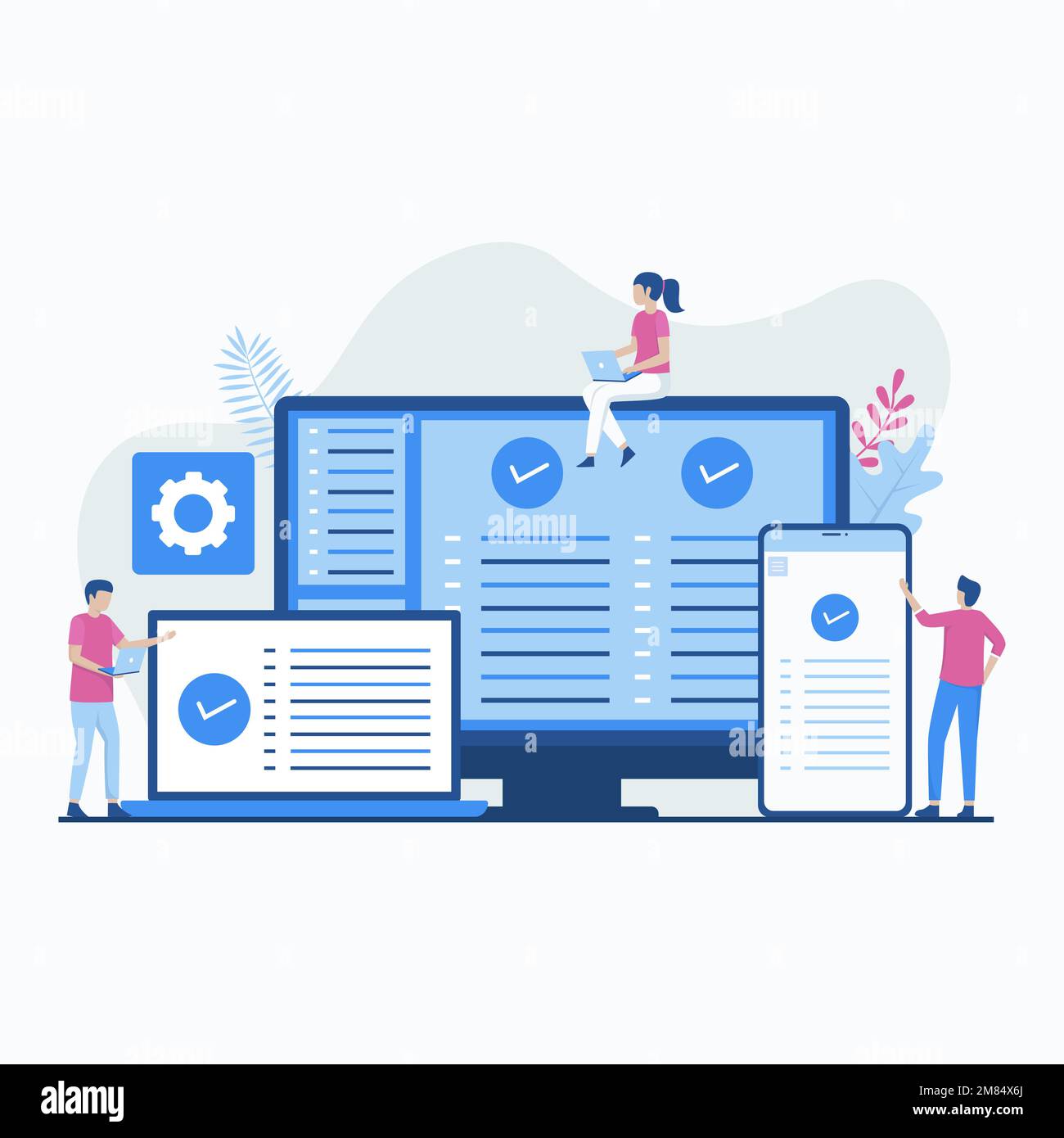 Cross Platform Software Illustration Concept Illustration For Websites Landing Pages Mobile