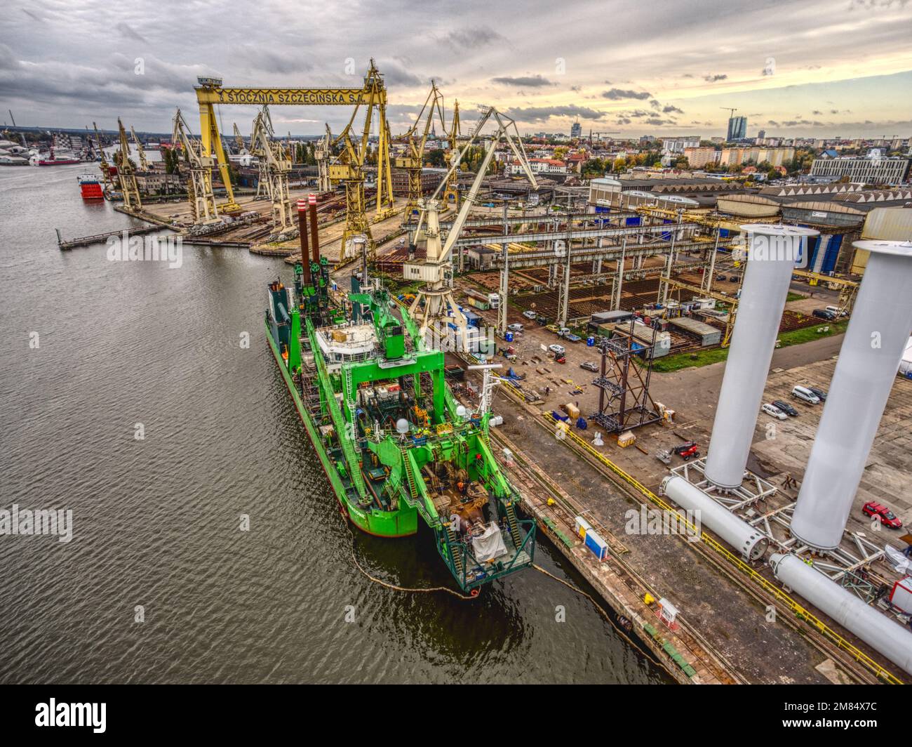 Shipyard aerial hi-res stock photography and images - Alamy