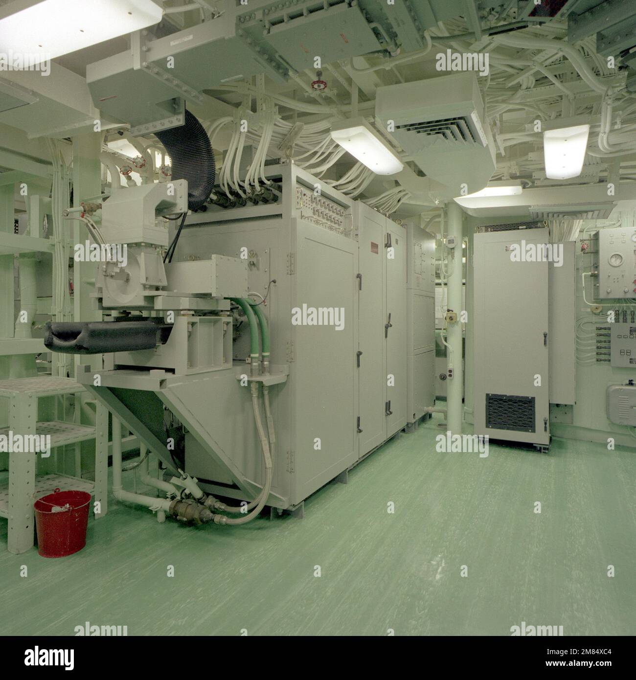 A view of the combat information center, identification friend or foe ...