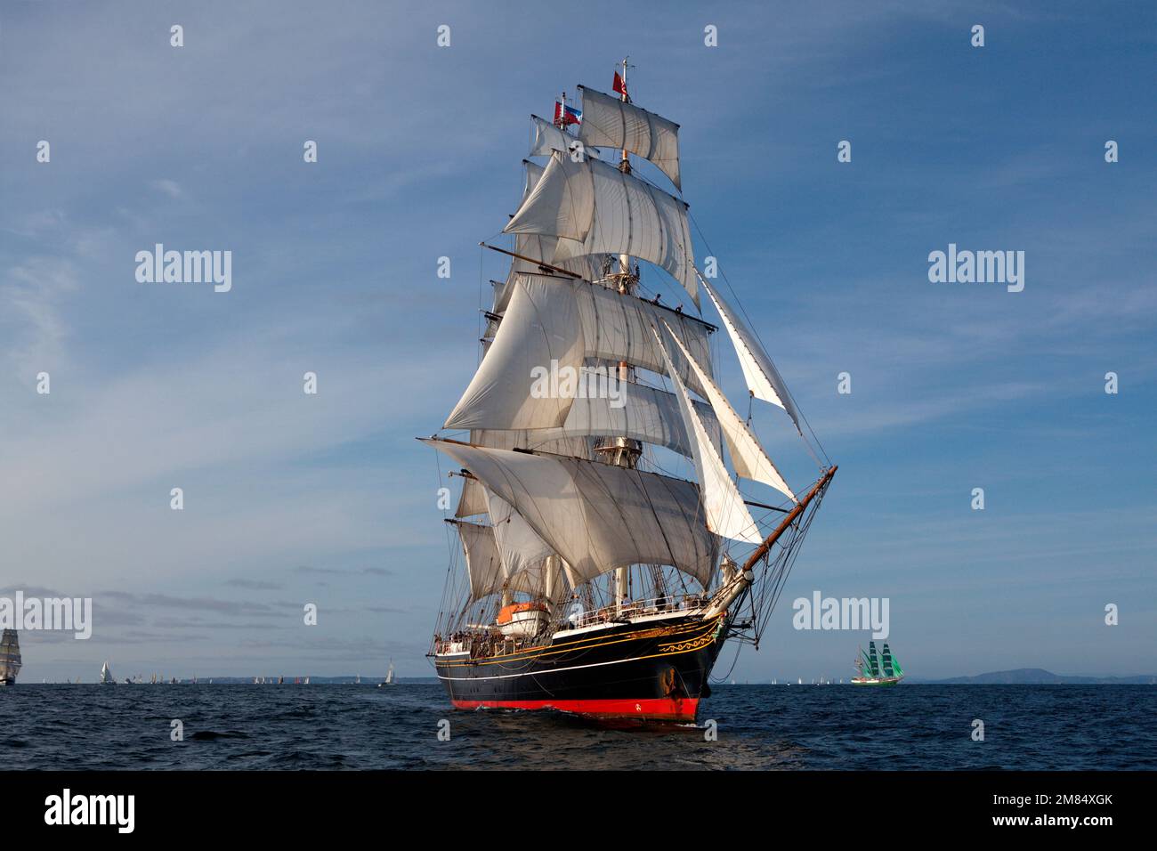 Dutch tall ship Stad Amsterdam, Stavanger race start, 2011 Stock Photo ...