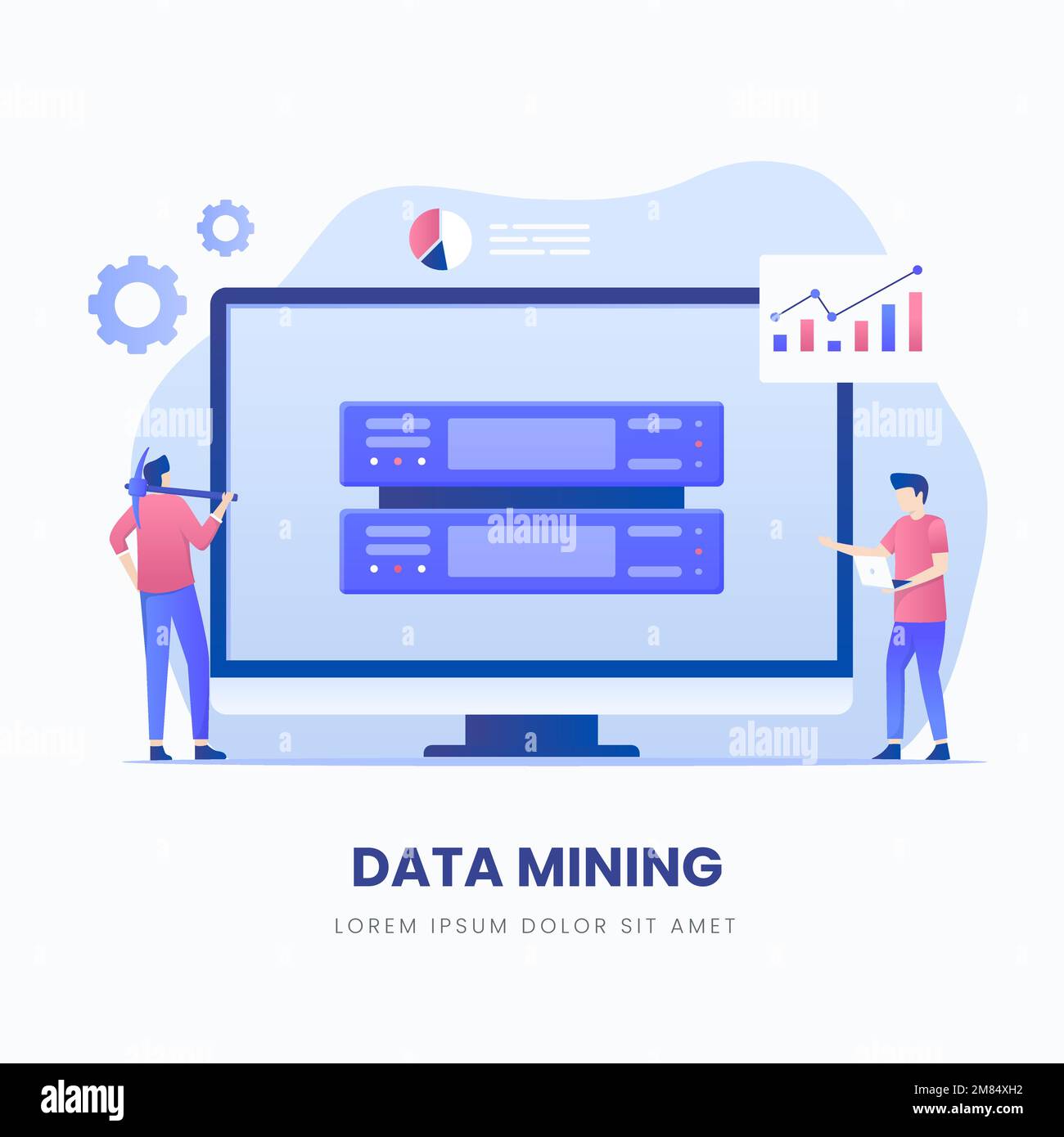 Data mining illustration landing page illustration for websites Cut Out ...
