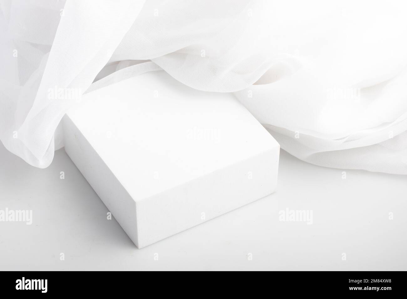 Square white product display for product advertising Stock Photo - Alamy