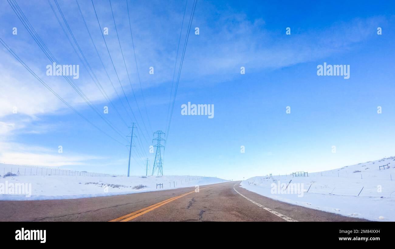 Driving in suburban area Stock Photo - Alamy