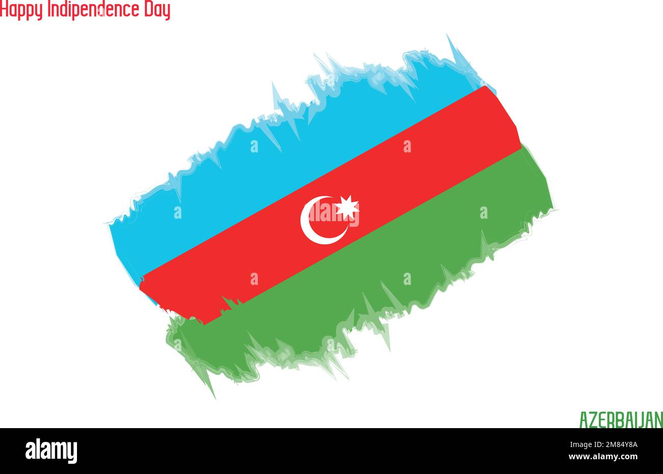 Grunge Brush Stroke Vecctor Design Azerbaijan National Flag Flag of Azerbaijan Stock Vector ...