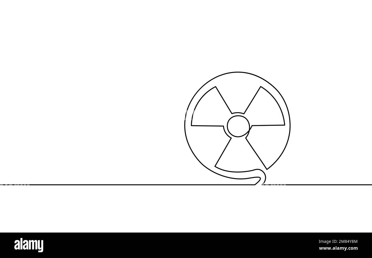 One continuous line radiation hazard concept. Atomic energy ...