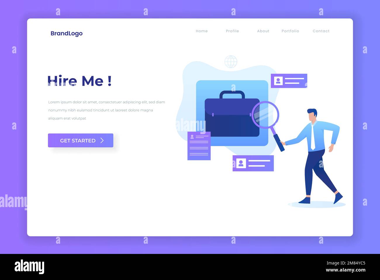 Person looking for work illustration design. Illustrations for websites ...