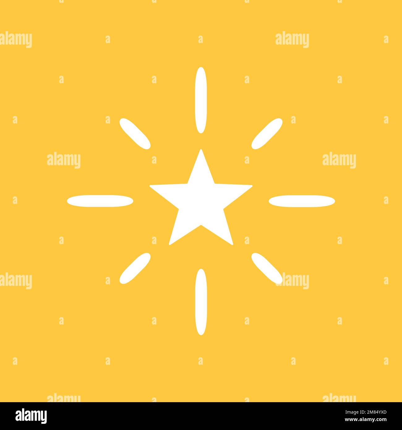 Sparkling stars vector icon in simple style on yellow background Stock Vector Image & Art - Alamy