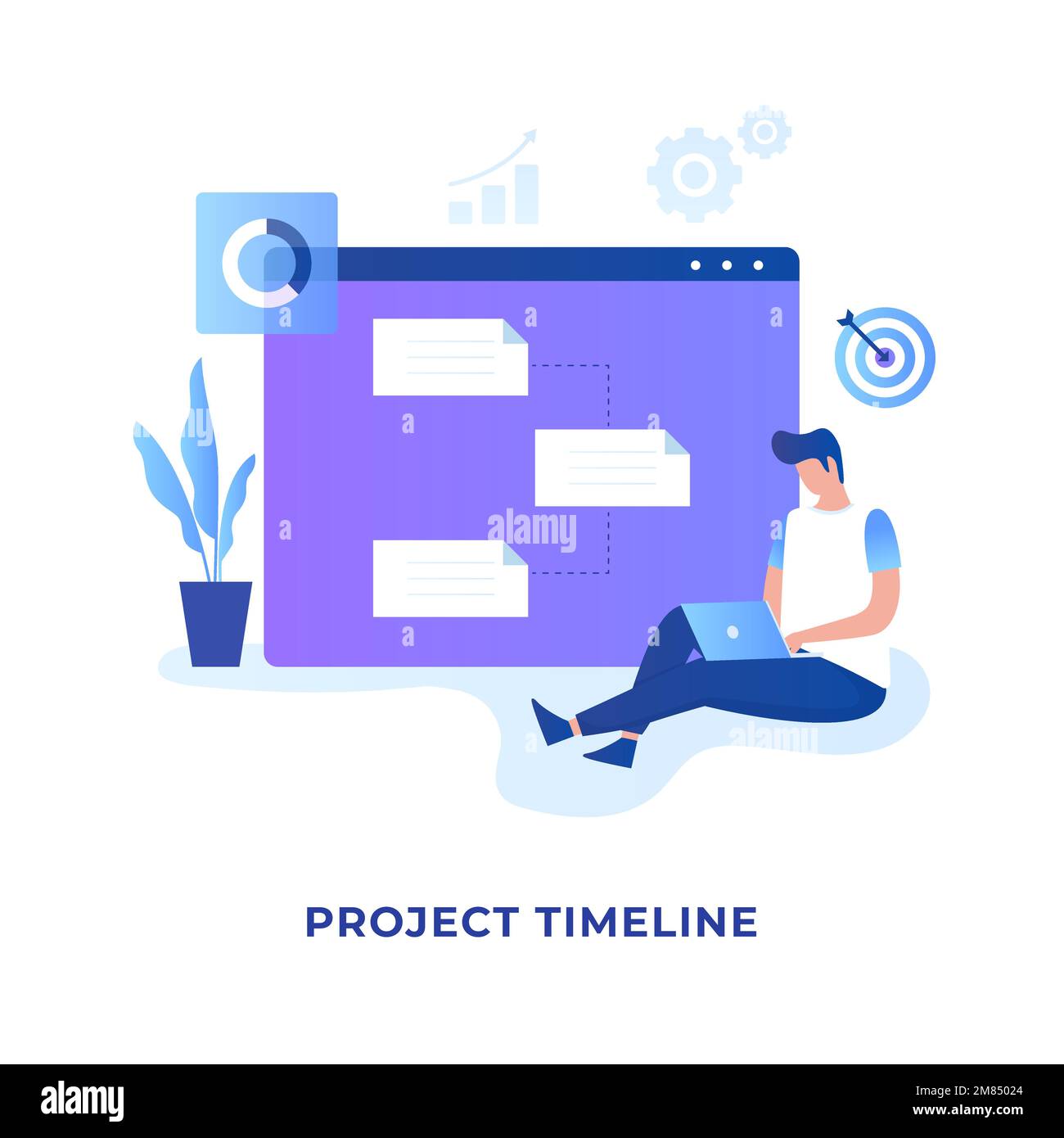 Project timeline illustration concept illustration for websites hi-res ...