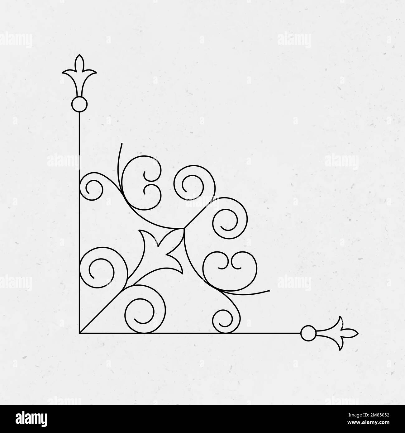 Vintage ornamental corner vector in black Stock Vector Image & Art - Alamy