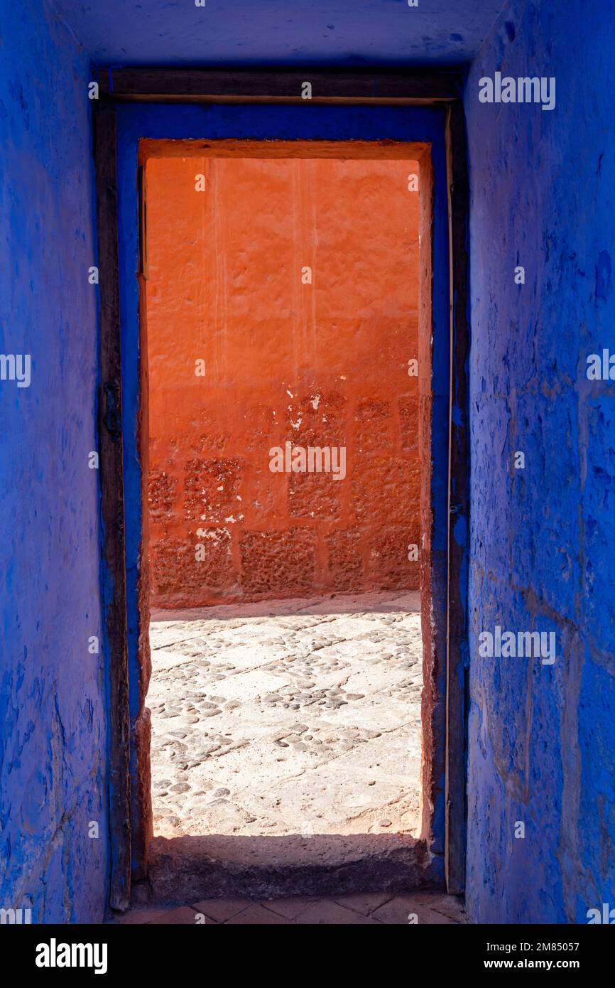 Colorful entrance to old mansion Stock Photo - Alamy