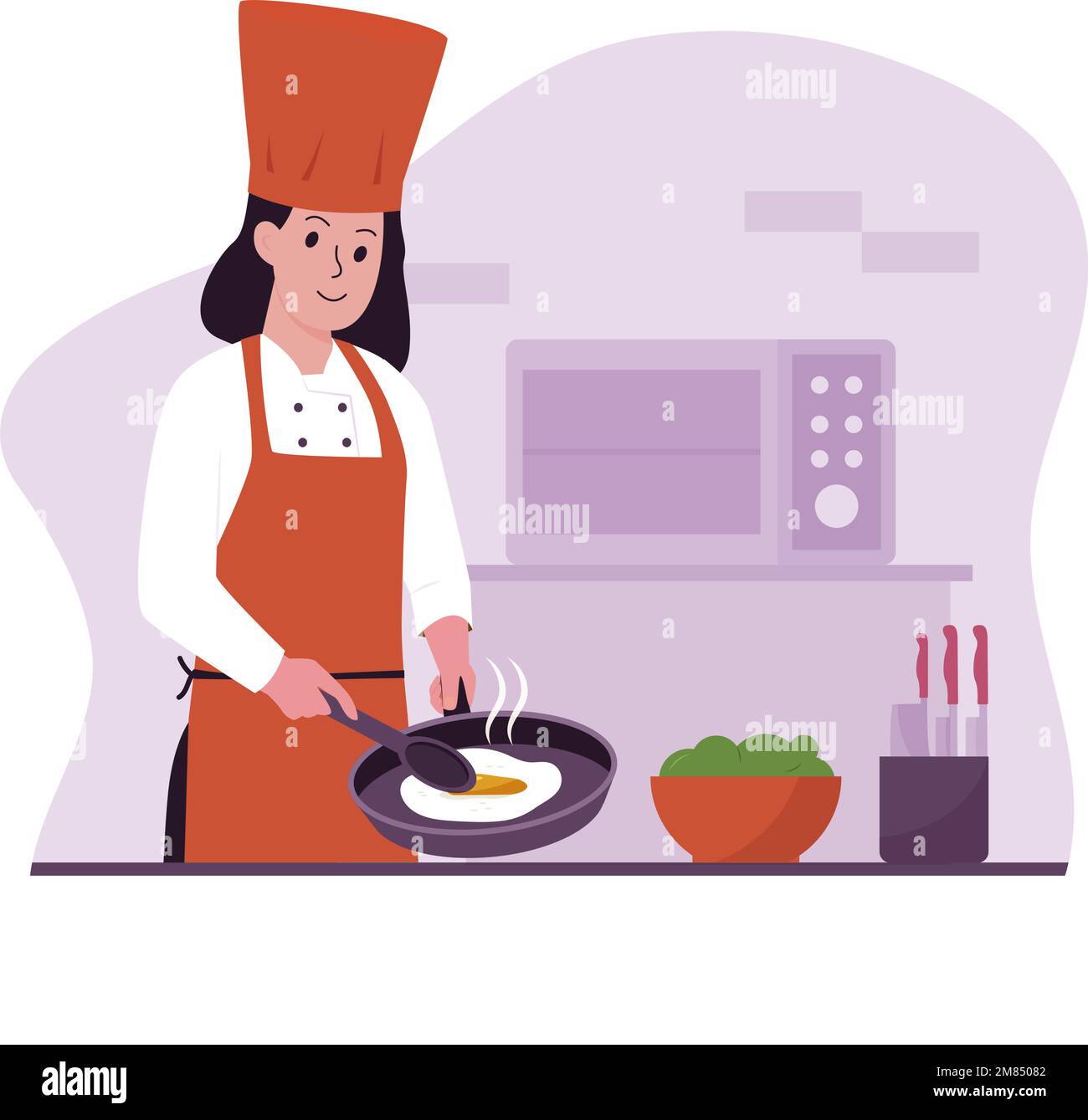 Chef In Kitchen Clipart