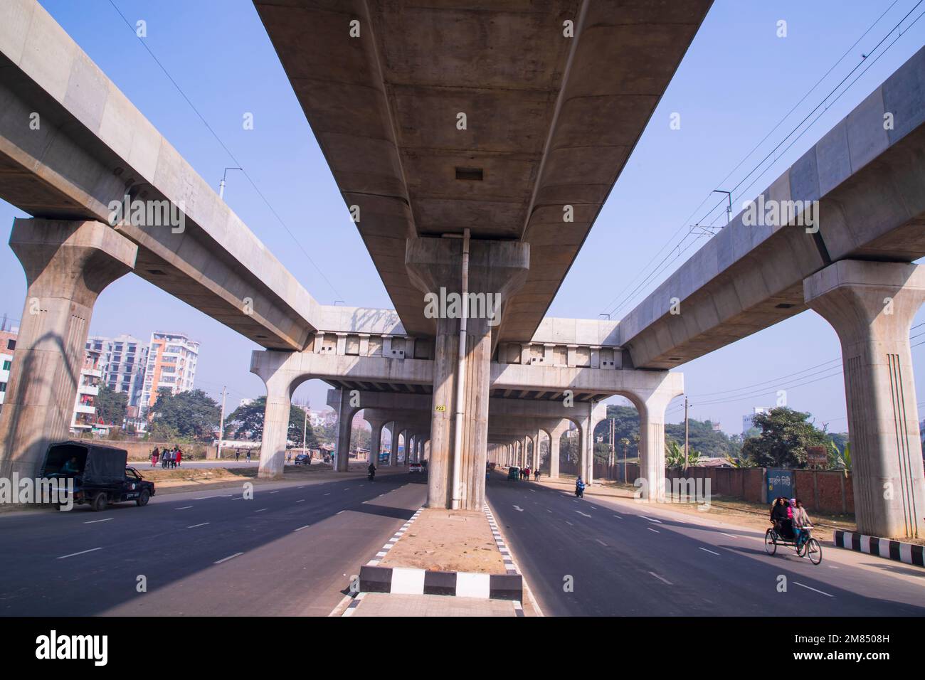 10 January 2023, Dhaka-Bangladesh: Skyward structure view of The Dhaka ...