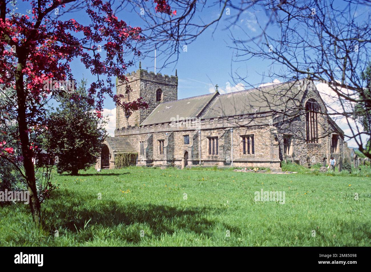 Church of St Mary the Virgin in 1985, Gisburn, Lancashire Stock Photo ...