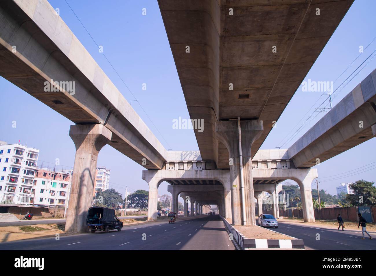 10 January 2023, Dhaka-Bangladesh: Skyward structure view of The Dhaka ...