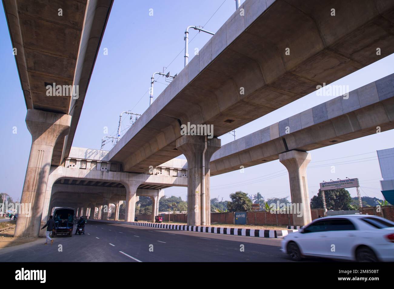 10 January 2023, Dhaka-Bangladesh: Skyward structure view of The Dhaka ...