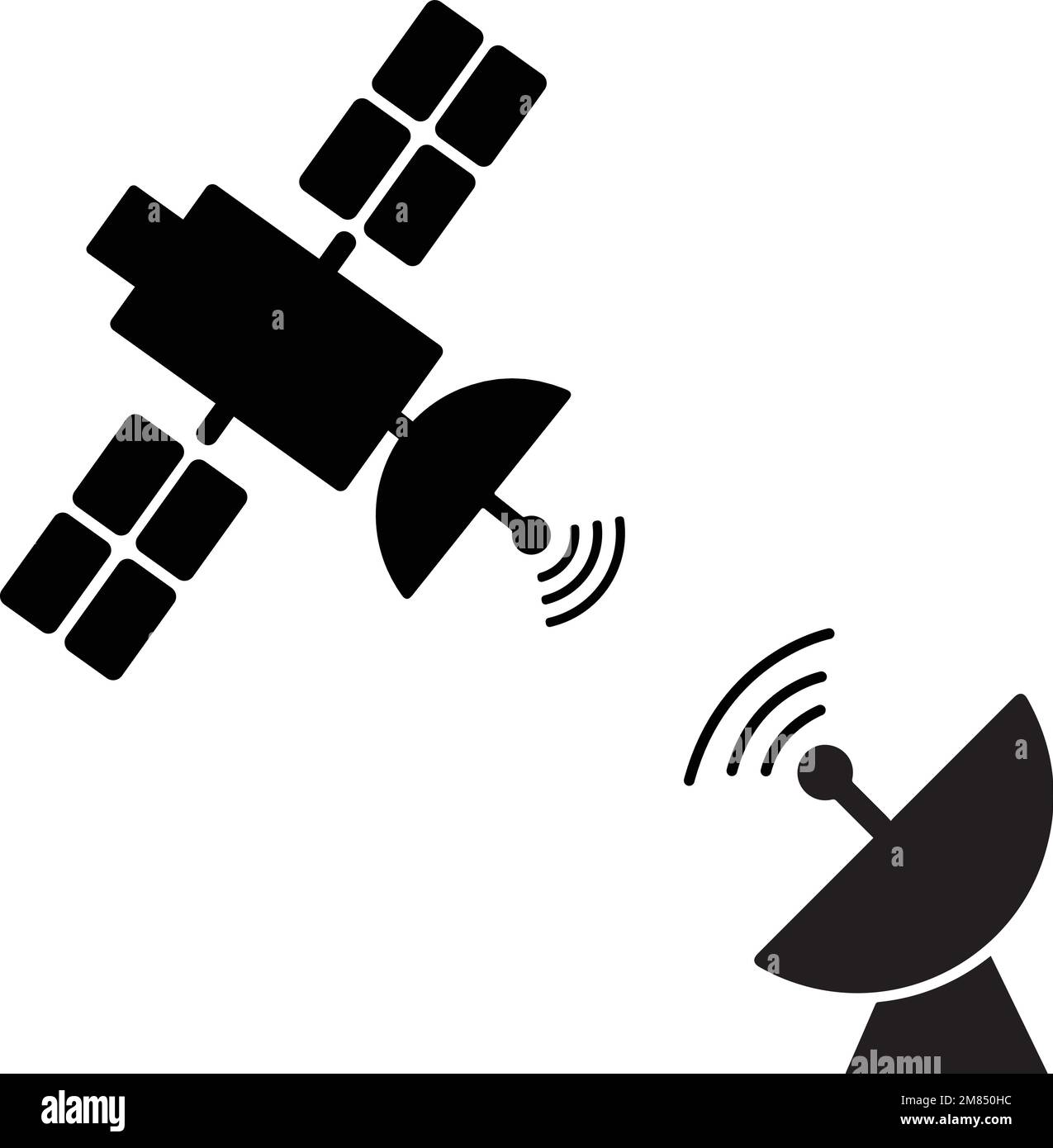 Satellite GPS navigation pictogram, vehicle navigation technology ...