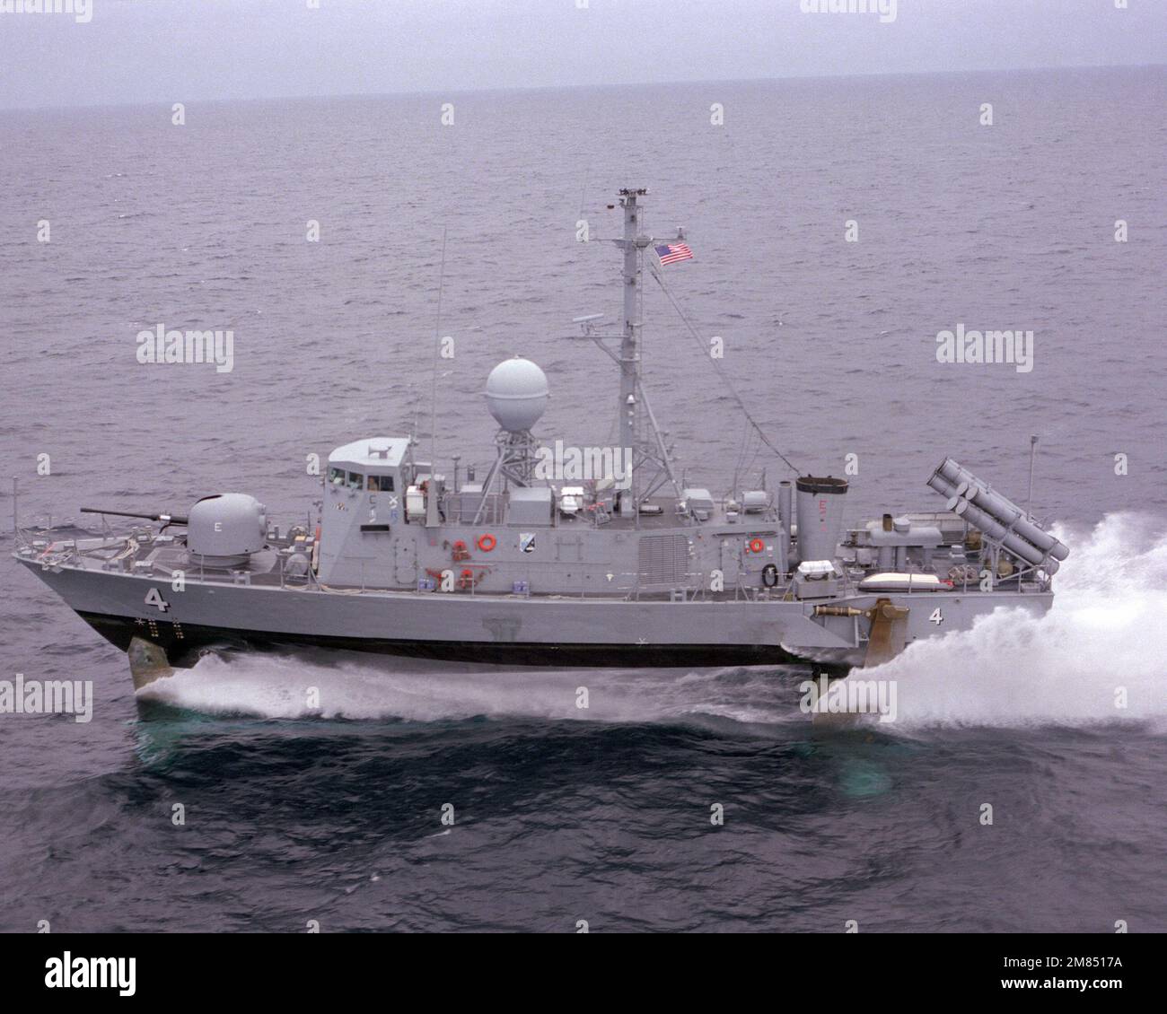 A port beam view of the patrol combatant-missile (hydrofoil) USS AQUILA ...