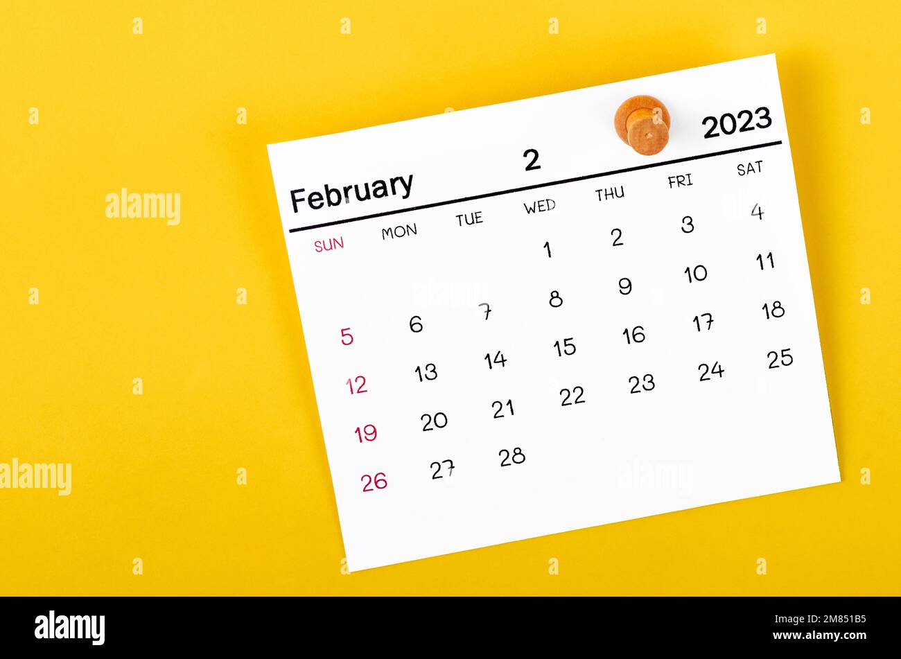 Calendar 2023 february hi-res stock photography and images - Alamy