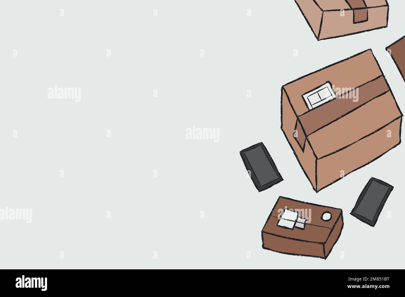 Delivery shopping hand drawn hi-res stock photography and images - Alamy