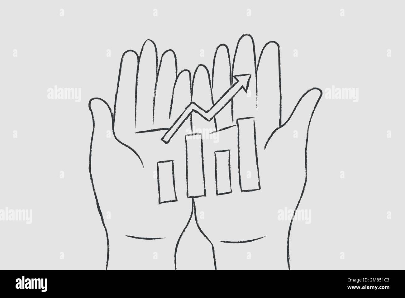 Profit growth drawn on Stock Vector Images - Alamy