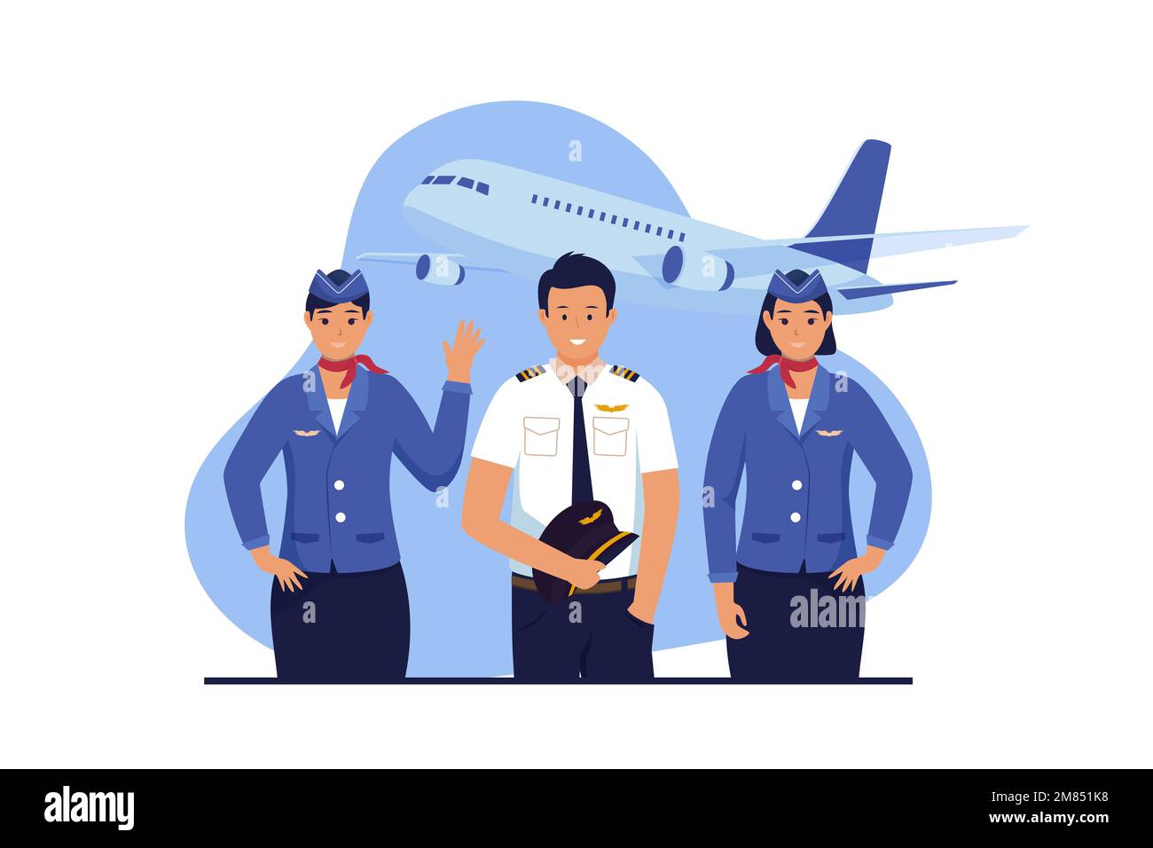 Flight illustration design concept. Illustration for website, landing ...