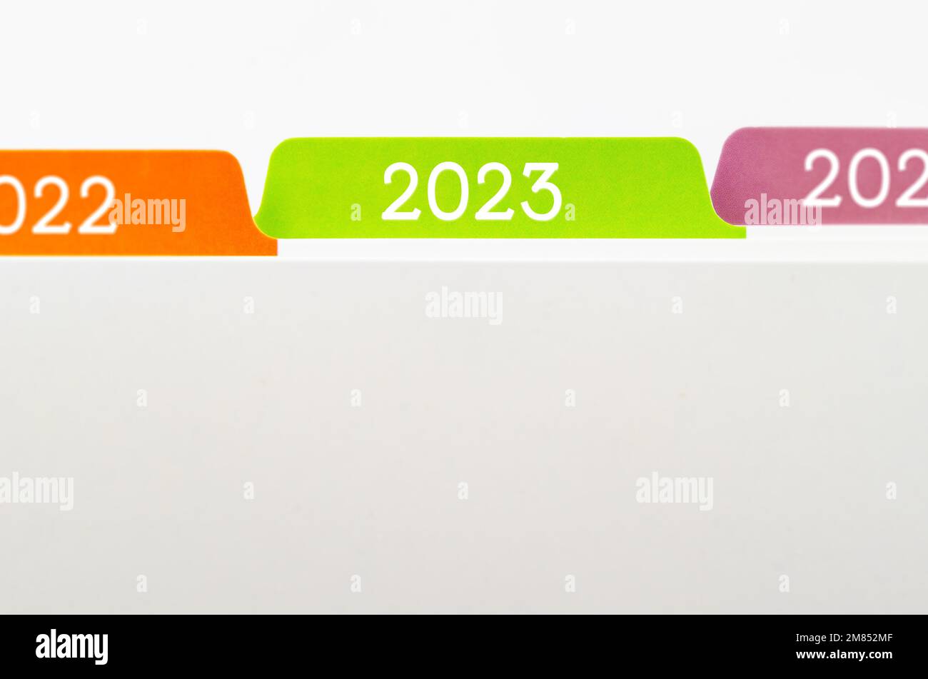 File folders with selective focus a tab labeled 2023 Stock Photo - Alamy