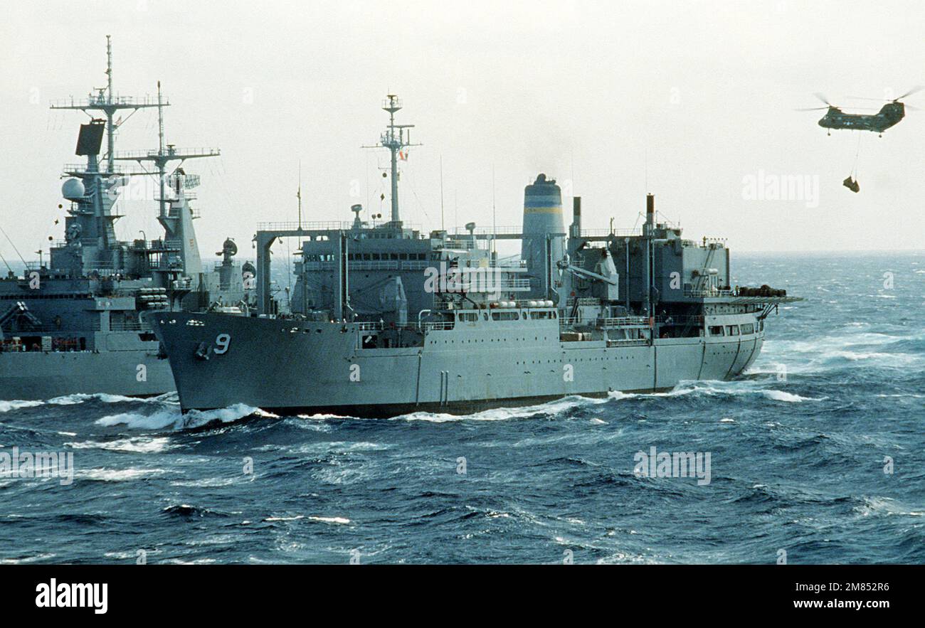 A CH-46 Sea Knight helicopter from Helicopter Combat Support Squadron ...