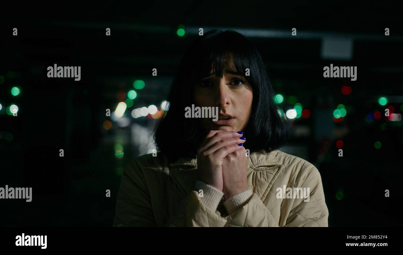 Scared worried anxious stressed woman Caucasian Ukrainian girl female ...