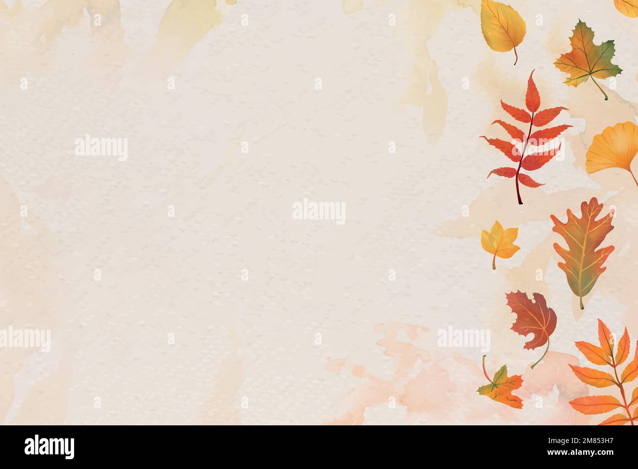 Fall leaves beige background vector Stock Vector Image & Art - Alamy