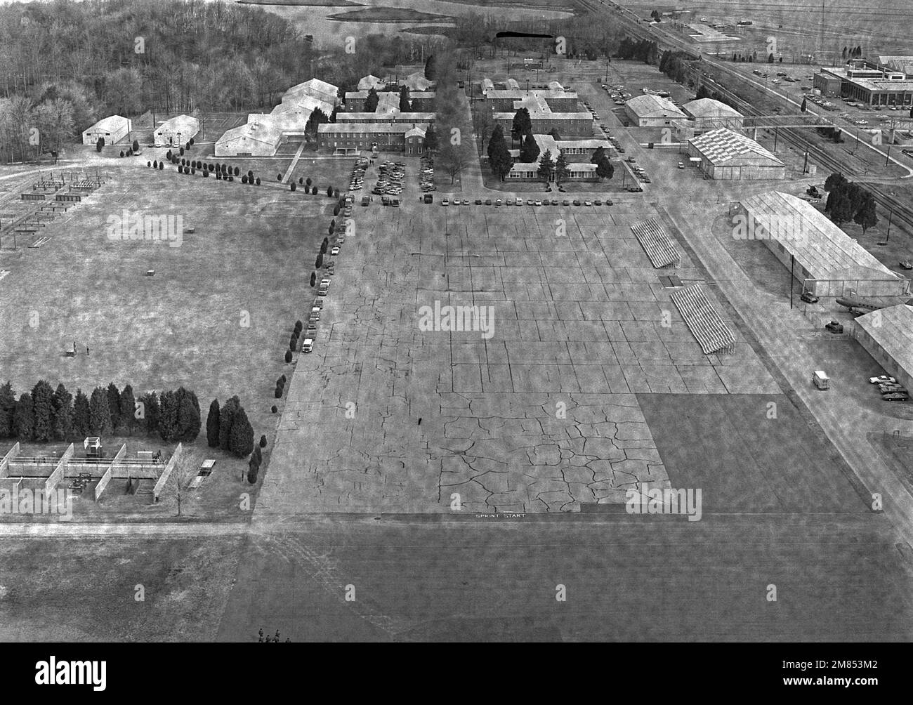 An aerial view of the Officer Candidate School area. Base: Marine Corps ...