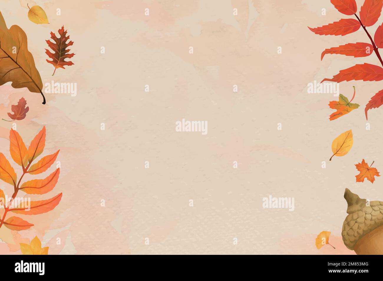 Fall leaves beige background vector Stock Vector Image & Art - Alamy