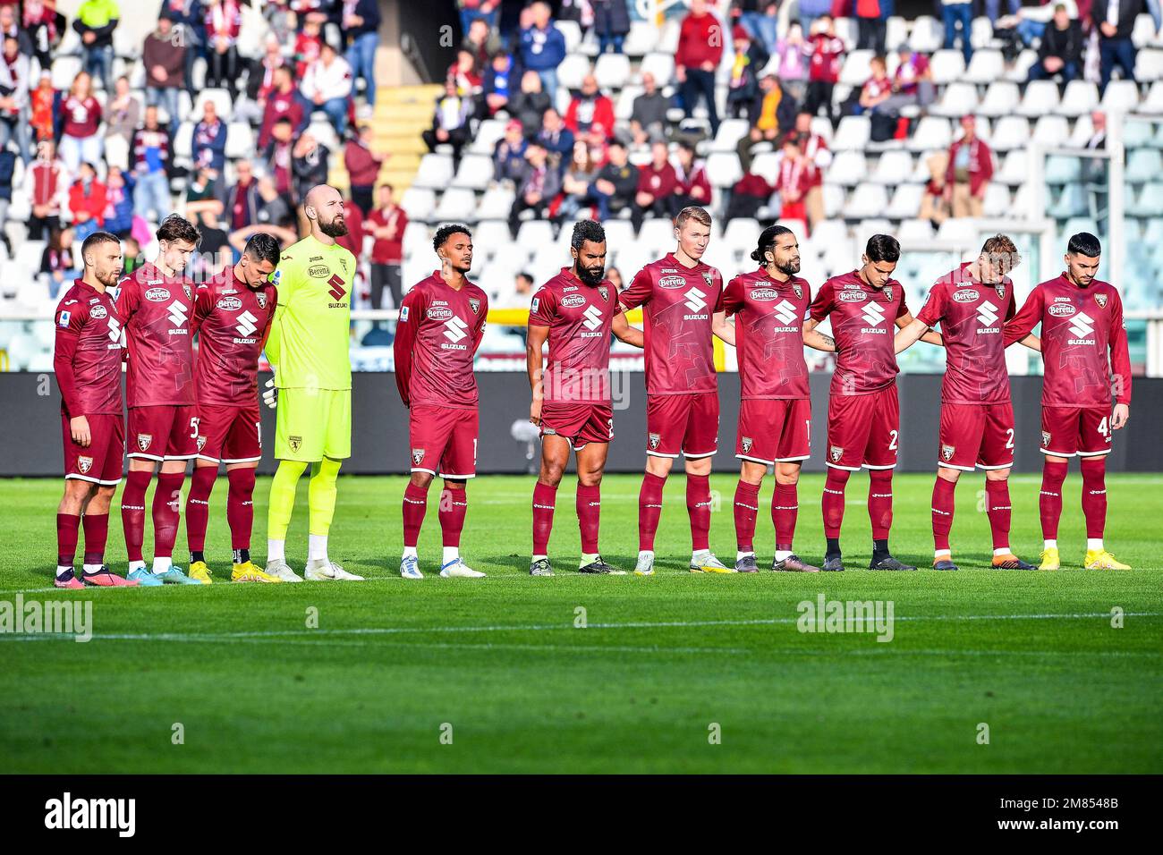 Torino FC team line up during Serie A 2022/23 match between Torino FC ...