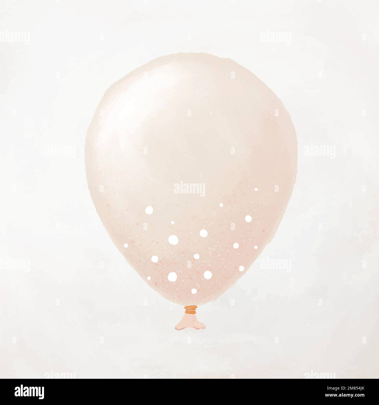 White party balloon element vector with white dots Stock Vector Image ...