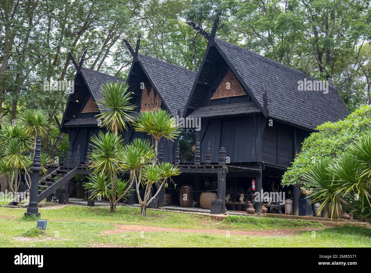 Chiang Rai, Thailand. 18th May, 2022. Baan Dam Museum (Black House) was the residence of Thai ...