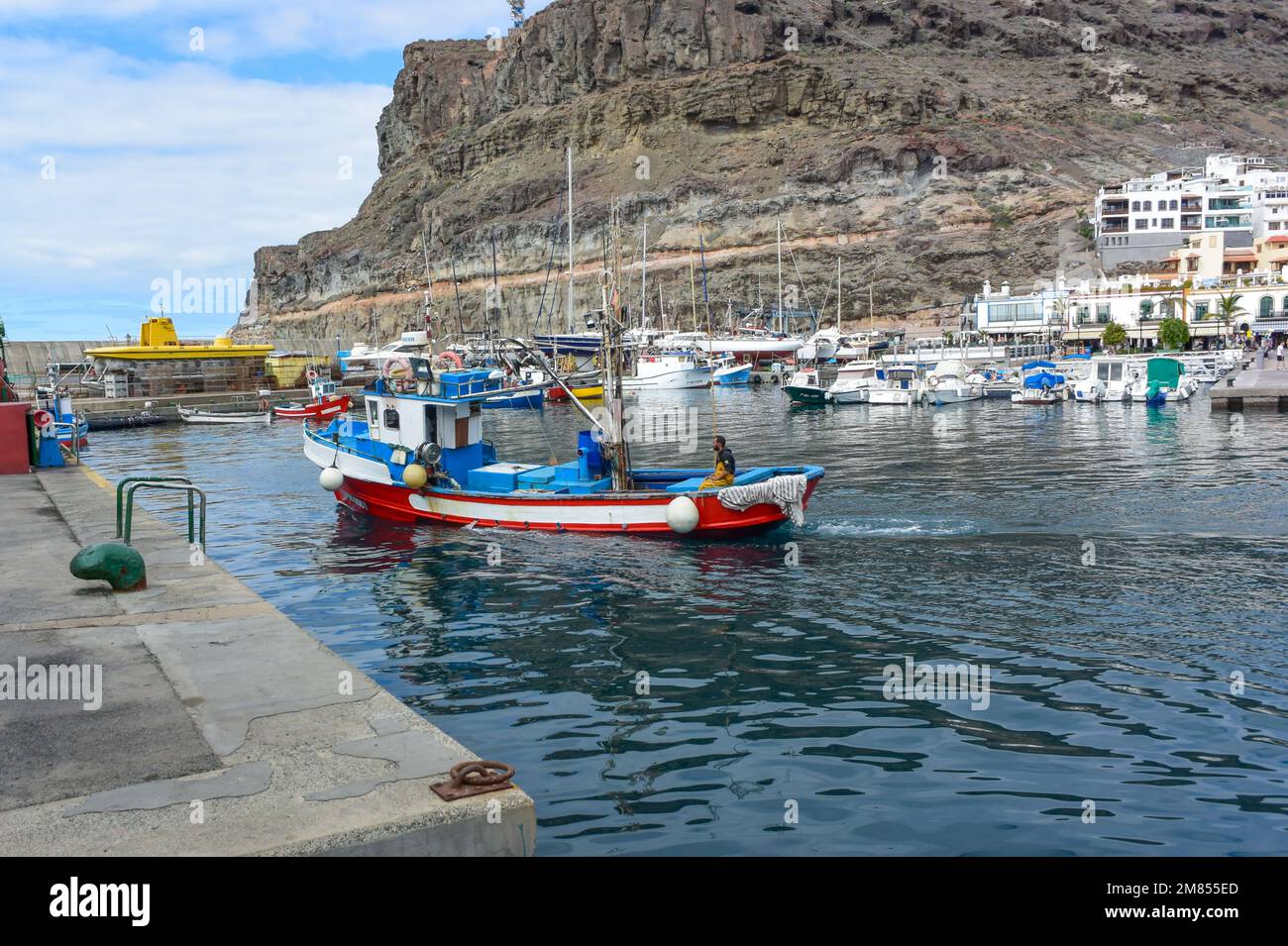 Puerto De Mogan, Gran Canaries, Spain Stock Photo - Alamy