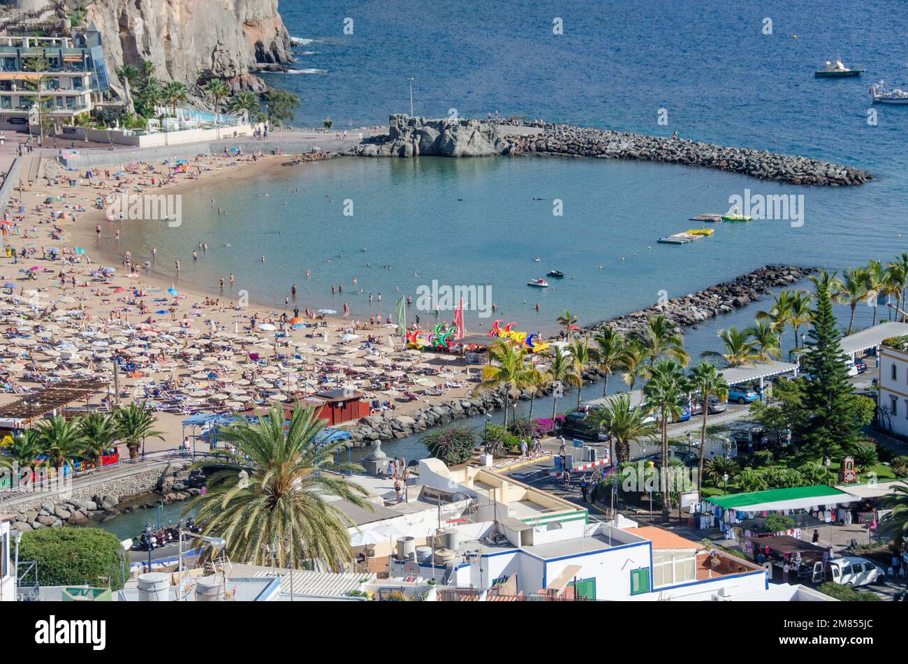 Puerto De Mogan, Gran Canaries, Spain Stock Photo - Alamy