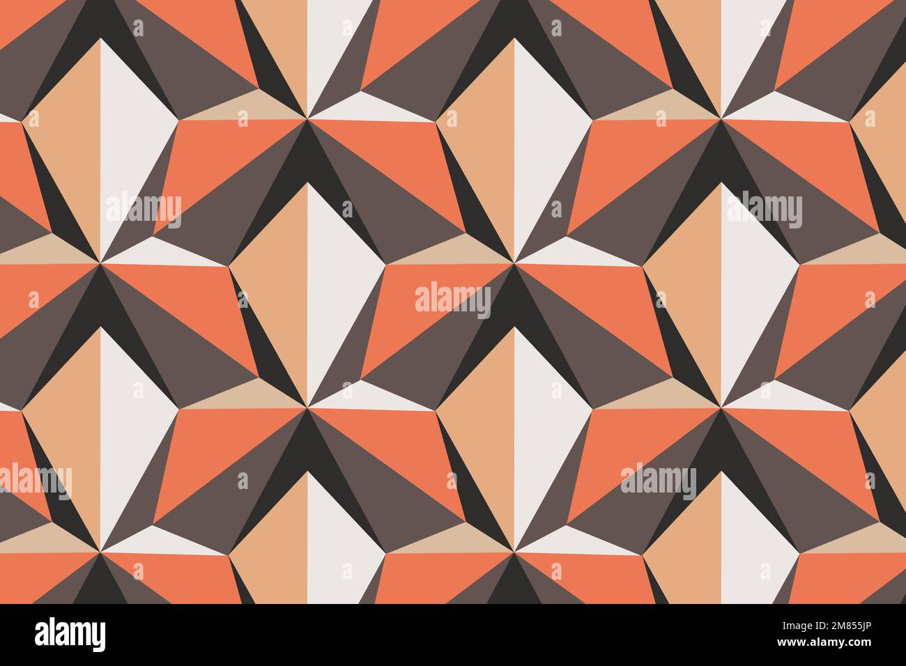Kite 3D geometric pattern vector orange background in retro style Stock ...