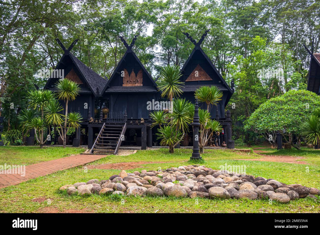 Chiang Rai, Thailand. 18th May, 2022. Baan Dam Museum (Black House) was the residence of Thai ...