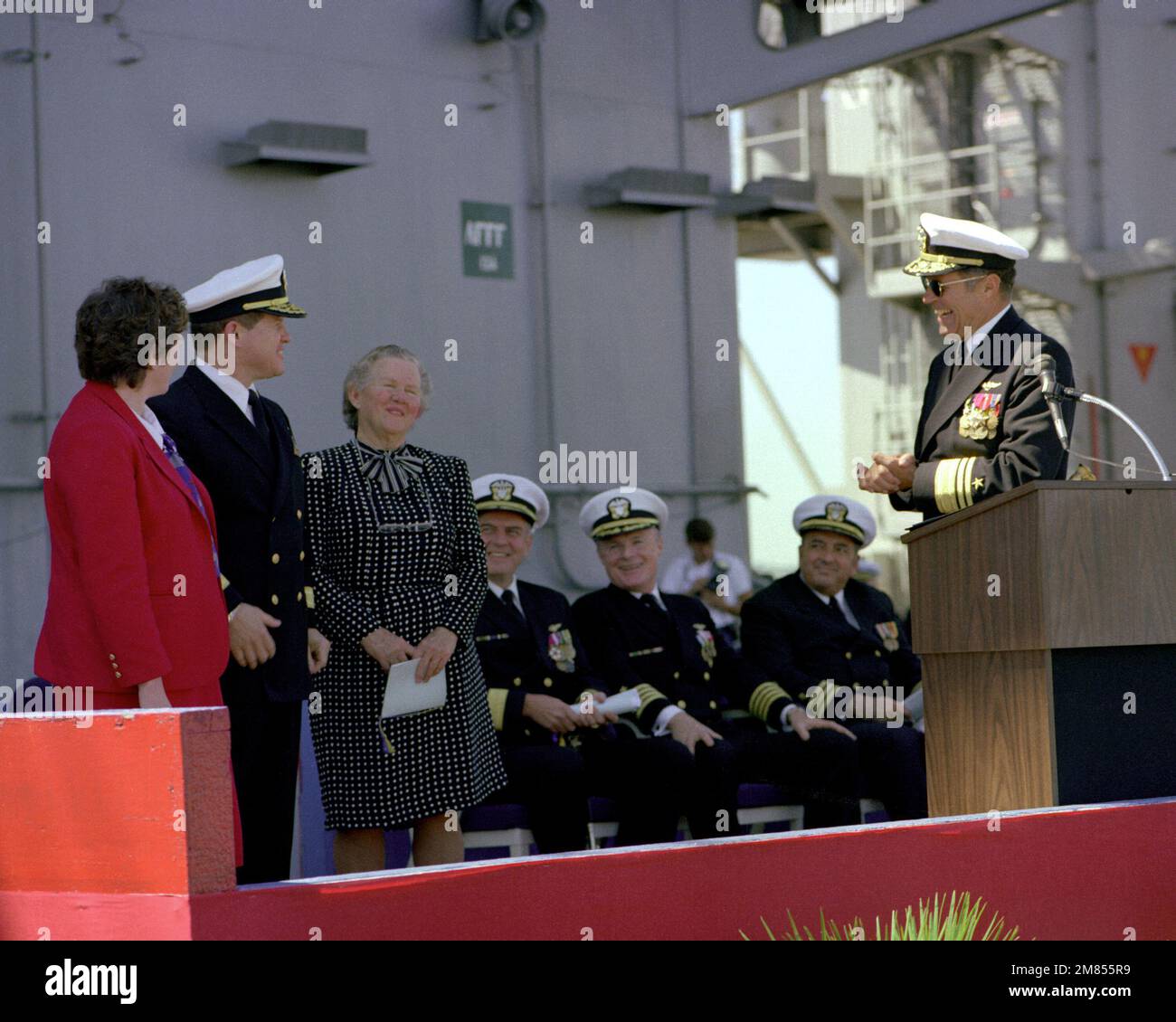 Vice Adm. James E. Service, commander, Naval Air Force, Pacific Fleet ...