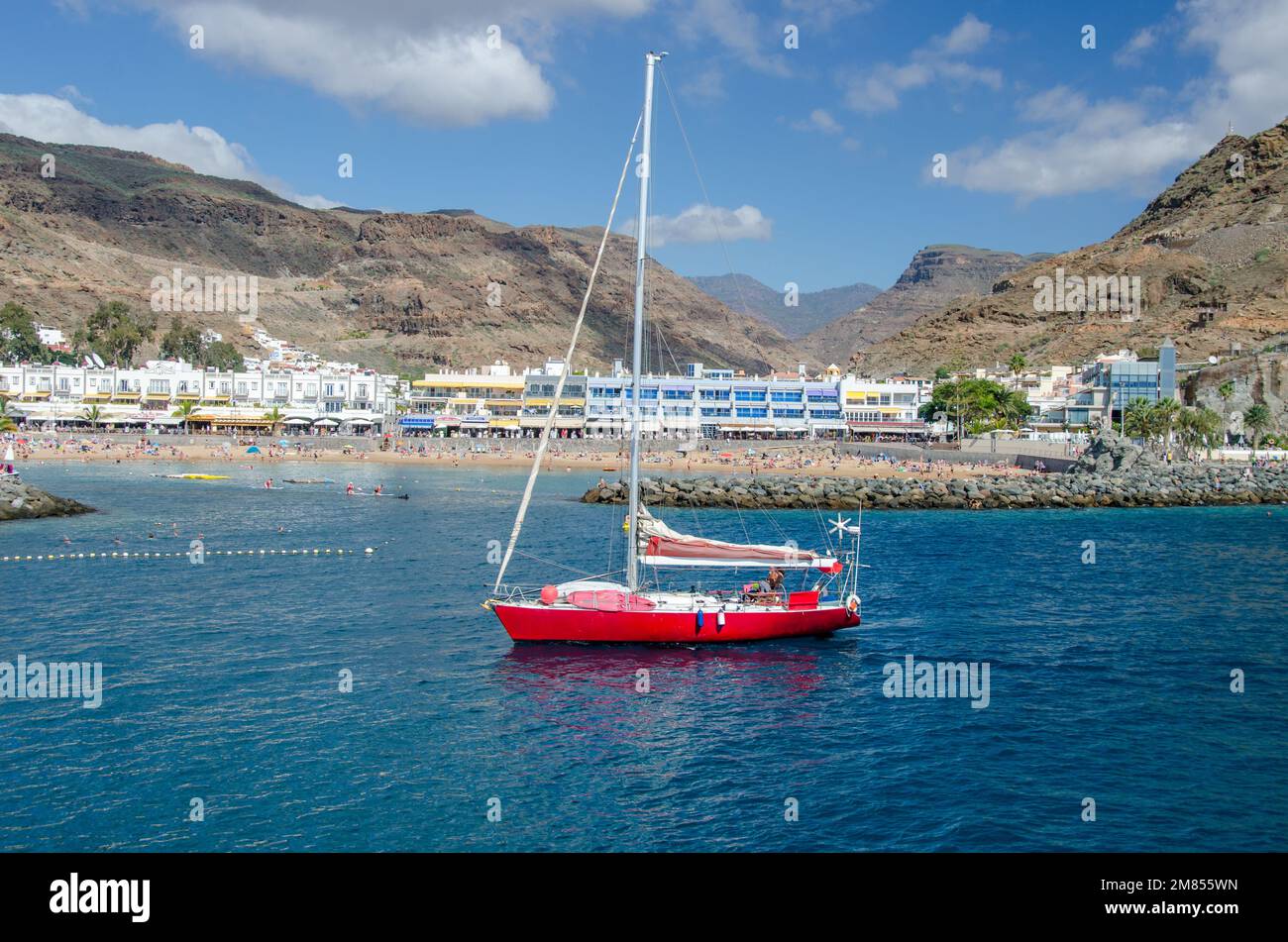 Puerto De Mogan, Gran Canaries, Spain Stock Photo - Alamy