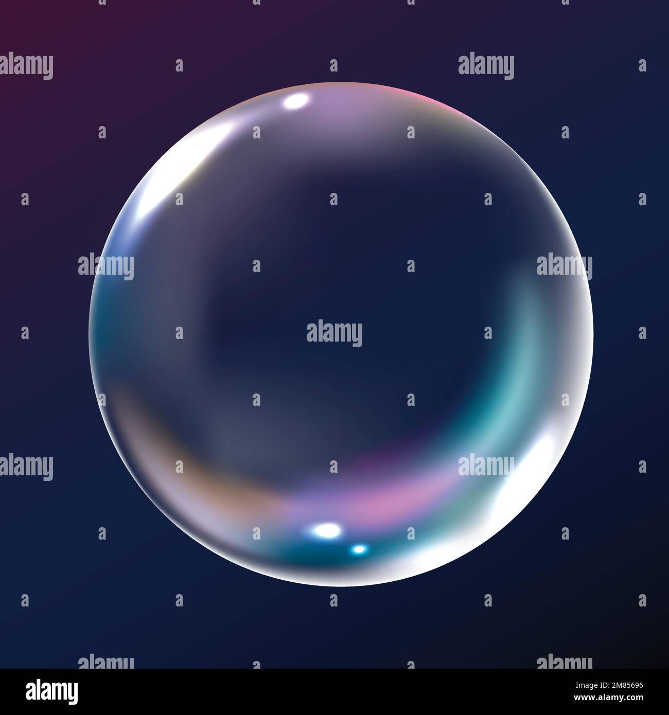 Clear bubble element vector in navy background Stock Vector Image & Art - Alamy