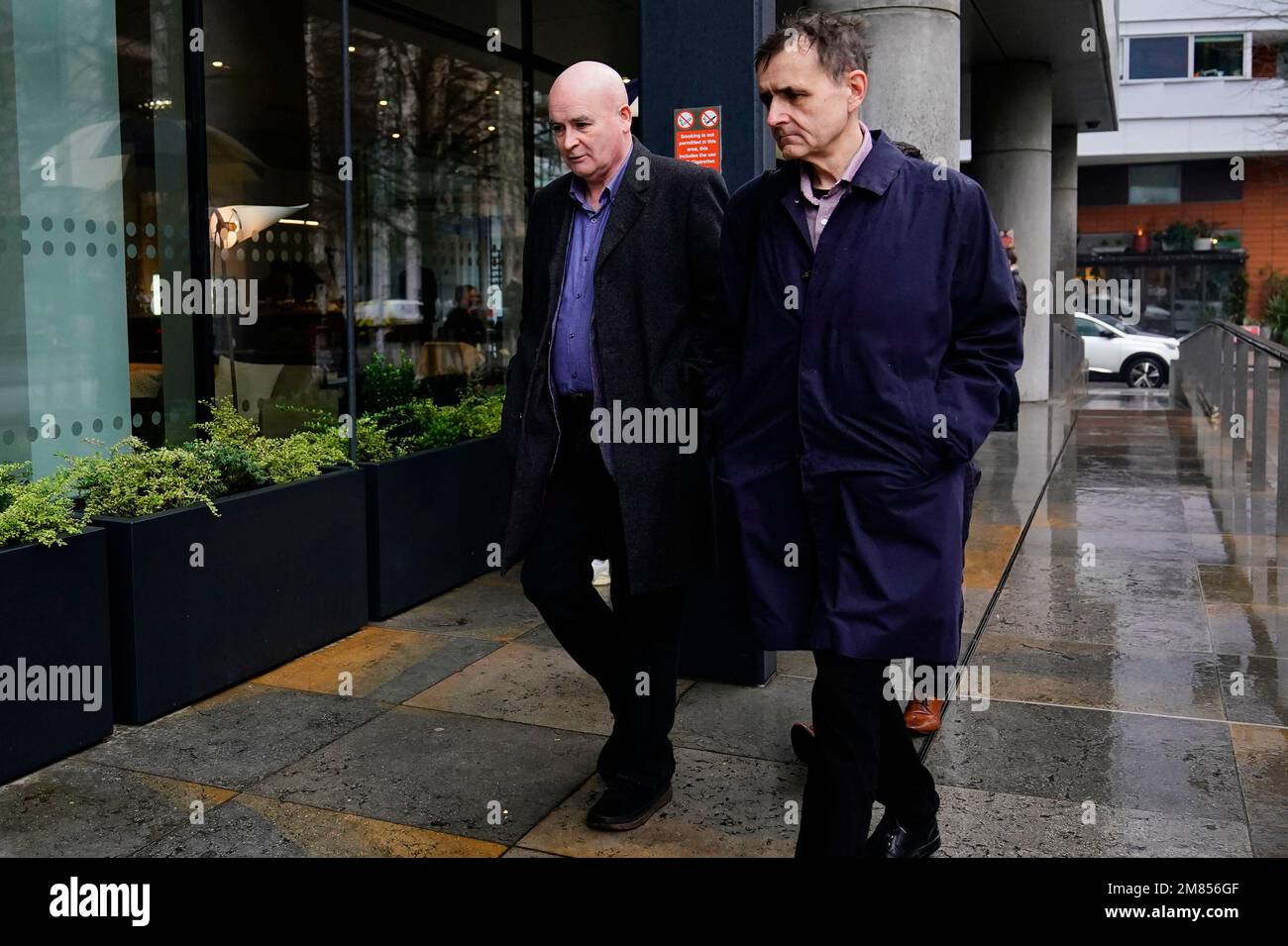 RETRANSMITTED CORRECTING CAPTION Mick Lynch, (left) general secretary ...