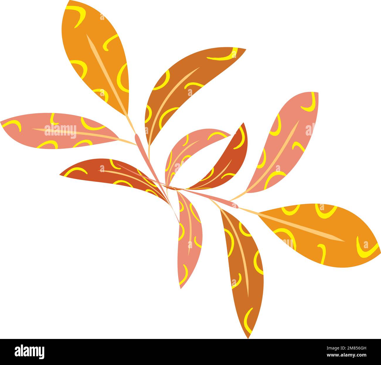 Isolated colored autumn leaf icon Vector Stock Vector Image & Art - Alamy