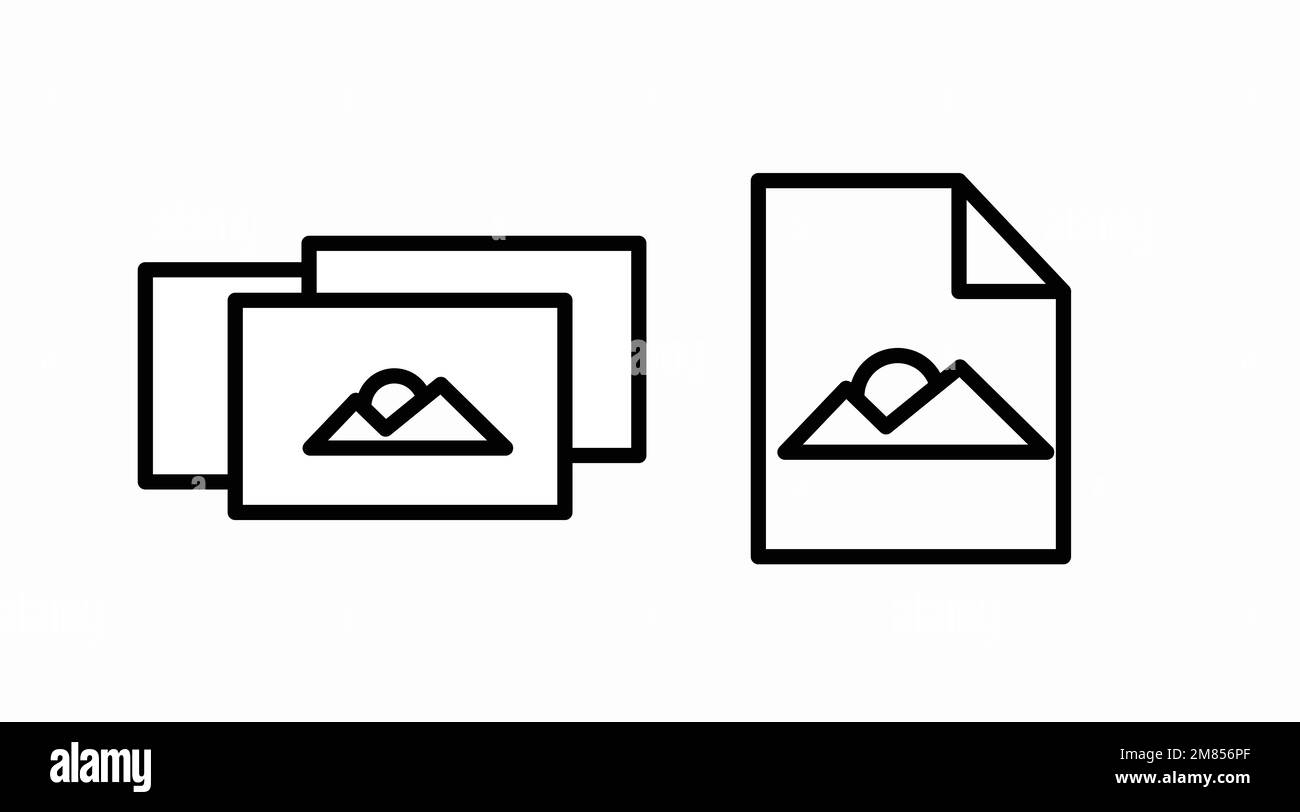 Picture or Image Icon. Vector flat editable illustration of a ...